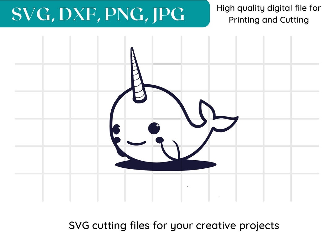 Narwhal Svg | Narwhal Png : High-quality Cute Design for Narwhal Lovers ...