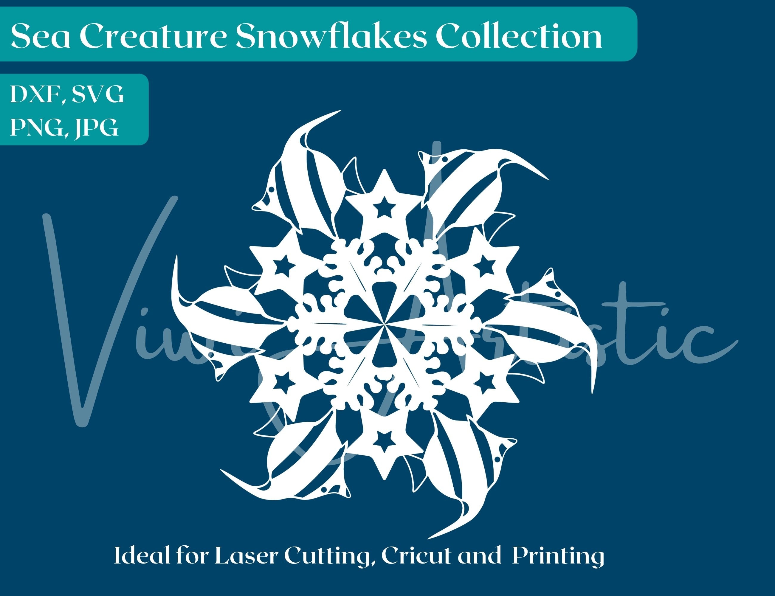 Sea Animal Snowflake files for Cutting, Printing Sea Turtle Svg ...
