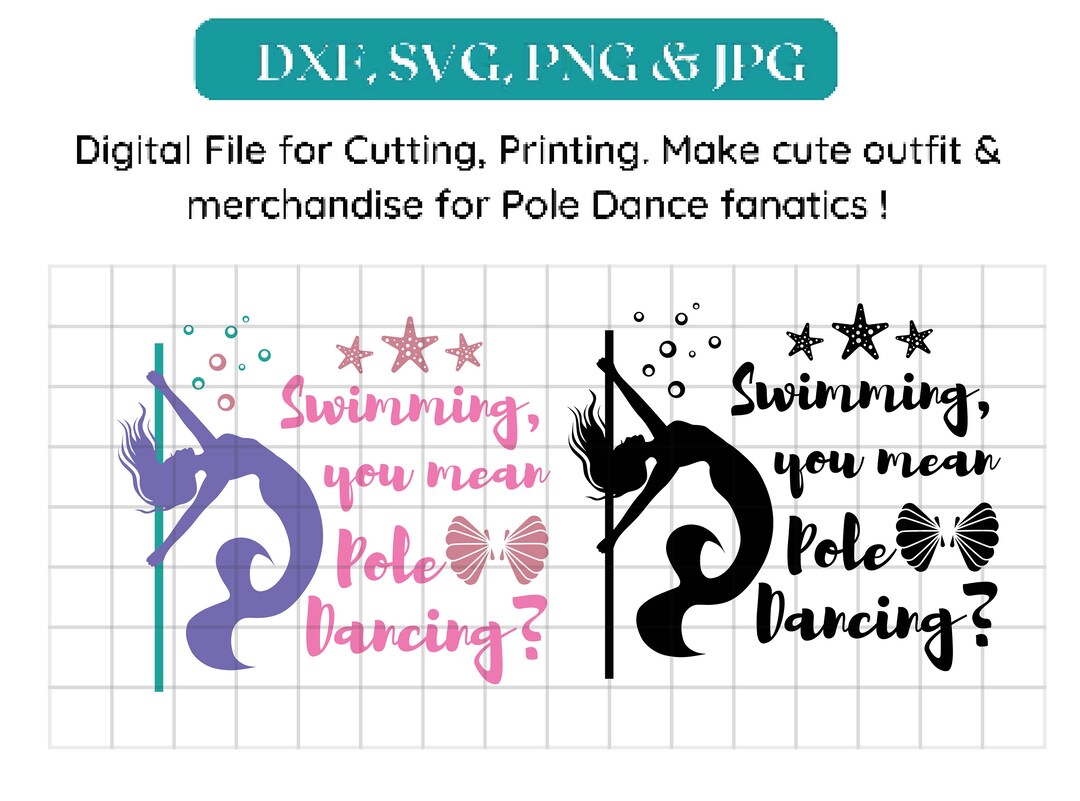 Mermaid Pole Dance SVG: Cricut & Printing Files (digital Download) - Etsy