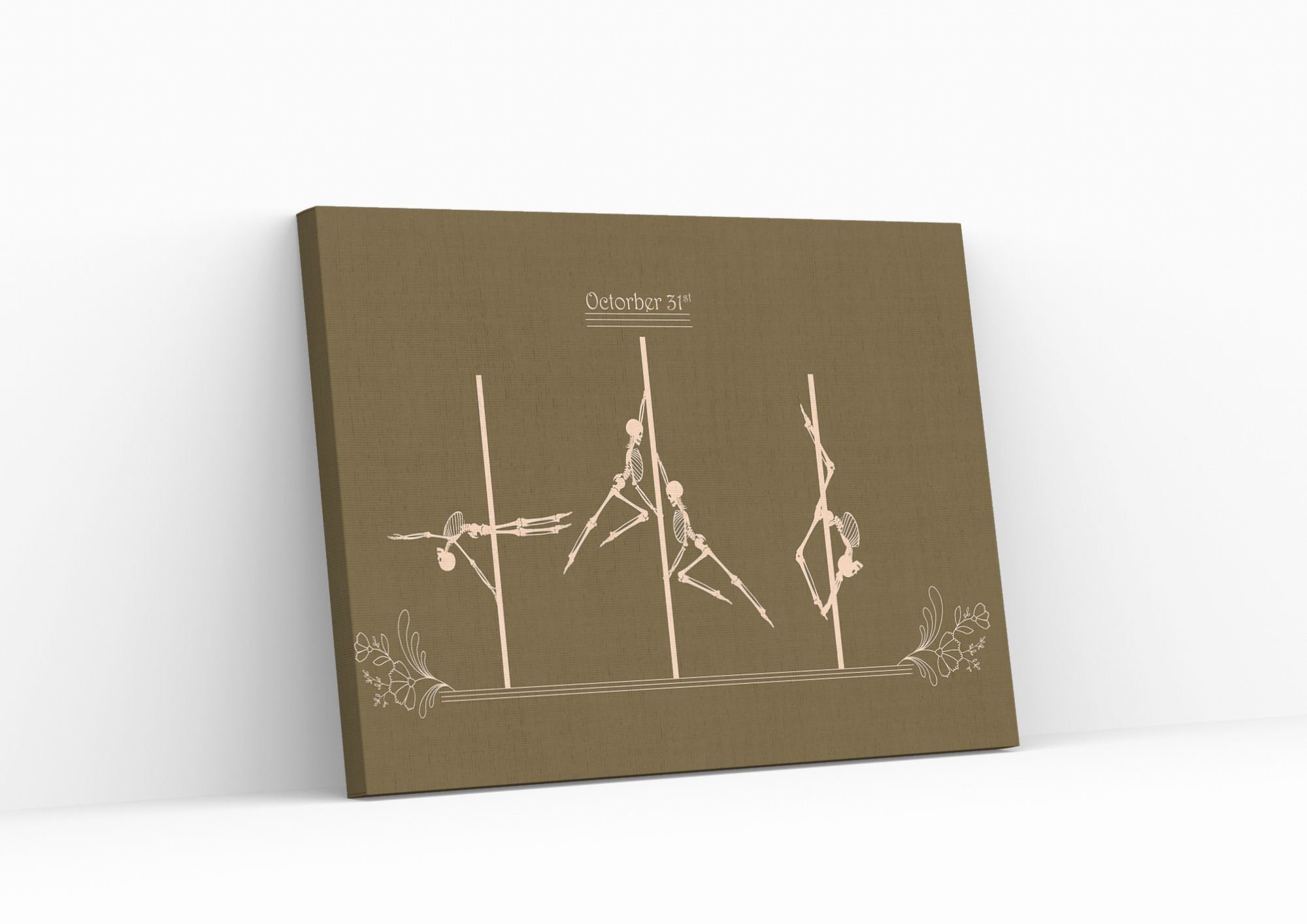 Skeletons Doing Pole Dance Poster Skeletons Print Pole Dance Poster ...