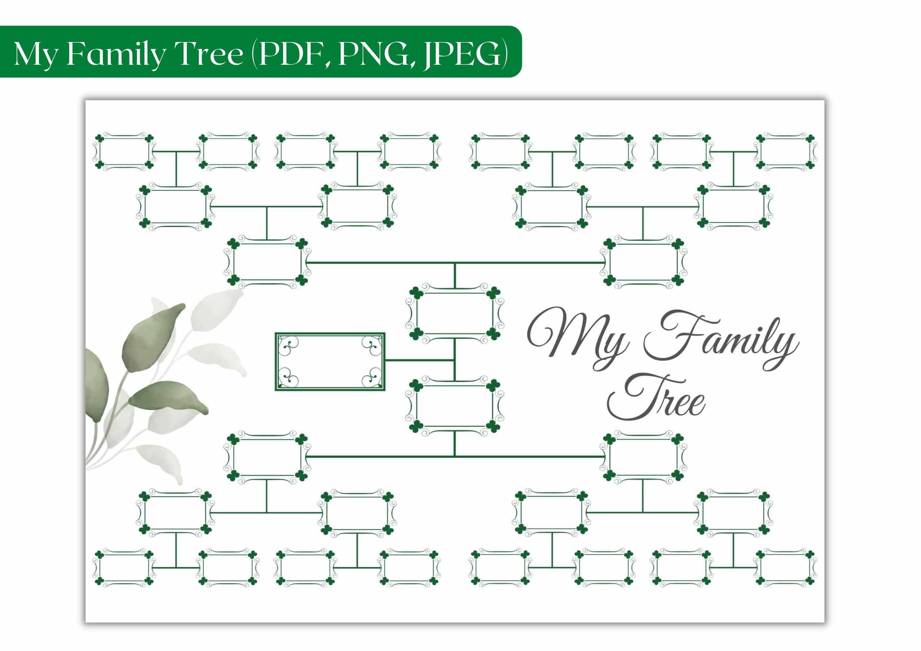 Blank 3 Generation Family Tree Template