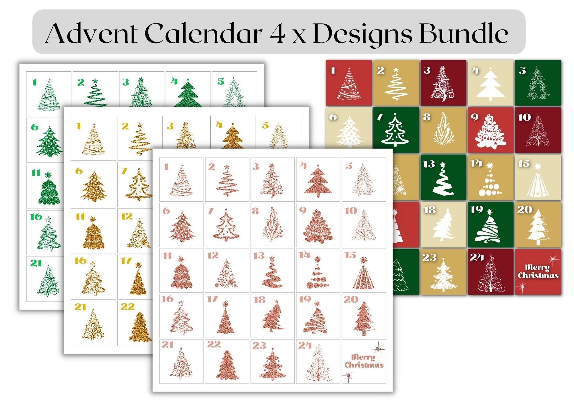 Advent Calendar Printable DIY Advent Calendar Advent Gift - Etsy