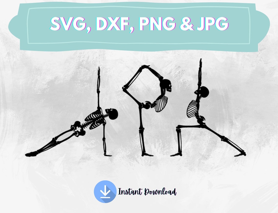 Skeletons Yoga Svg Yoga Poses Svg Yoga Svg Halloween Skeleton Yoga Svg ...