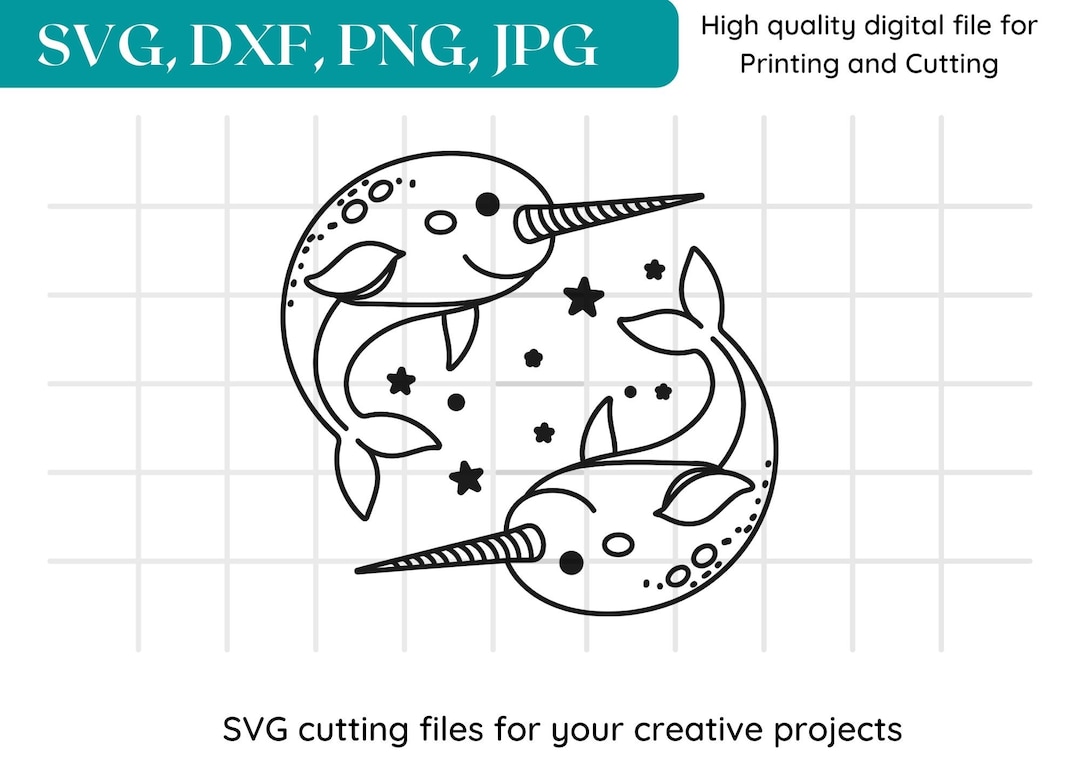 Narwhal Svg | Narwhal Png : High-quality Design for Crafting ...