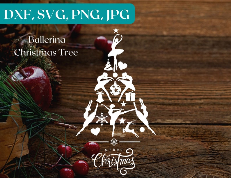 Ballet, Ballerina Christmas Tree Digital File (dxf, Svg, Png) | Ballet ...