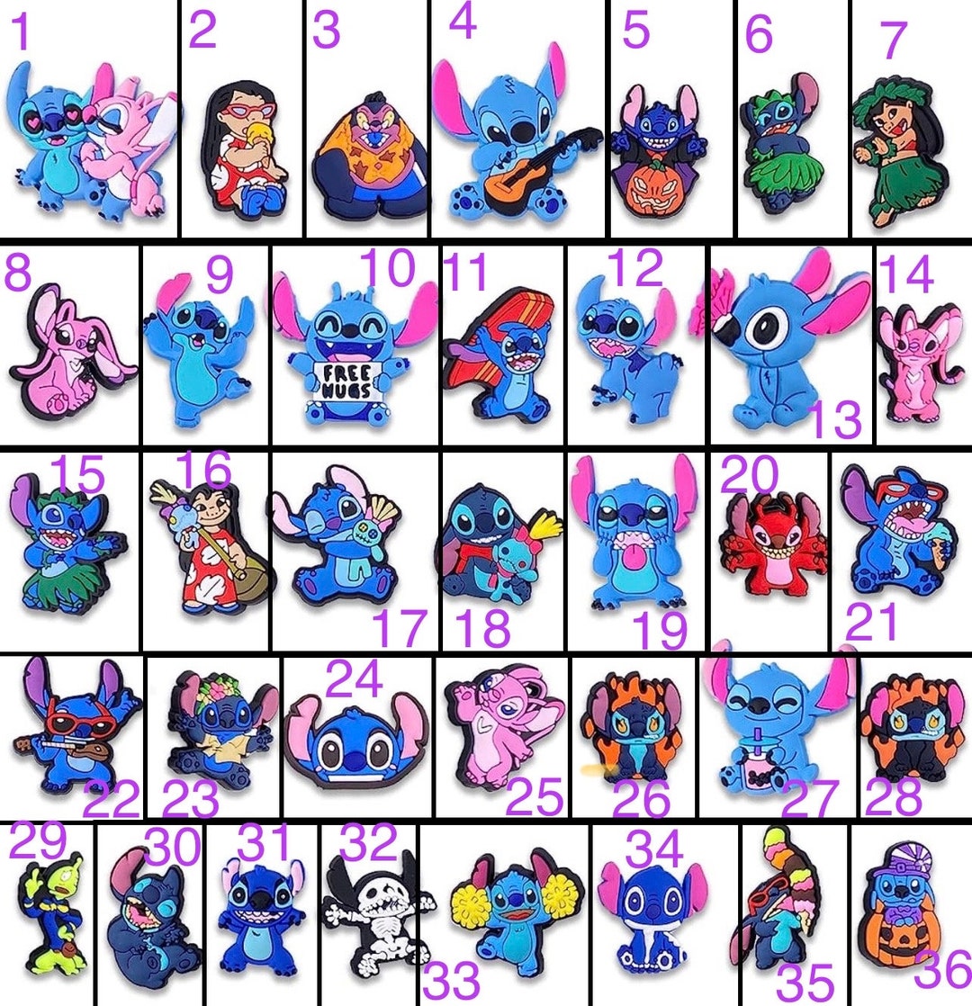 Disneys Lilo and Stitch Croc Charms, Blue Alien Show Charms, Hawaiian ...