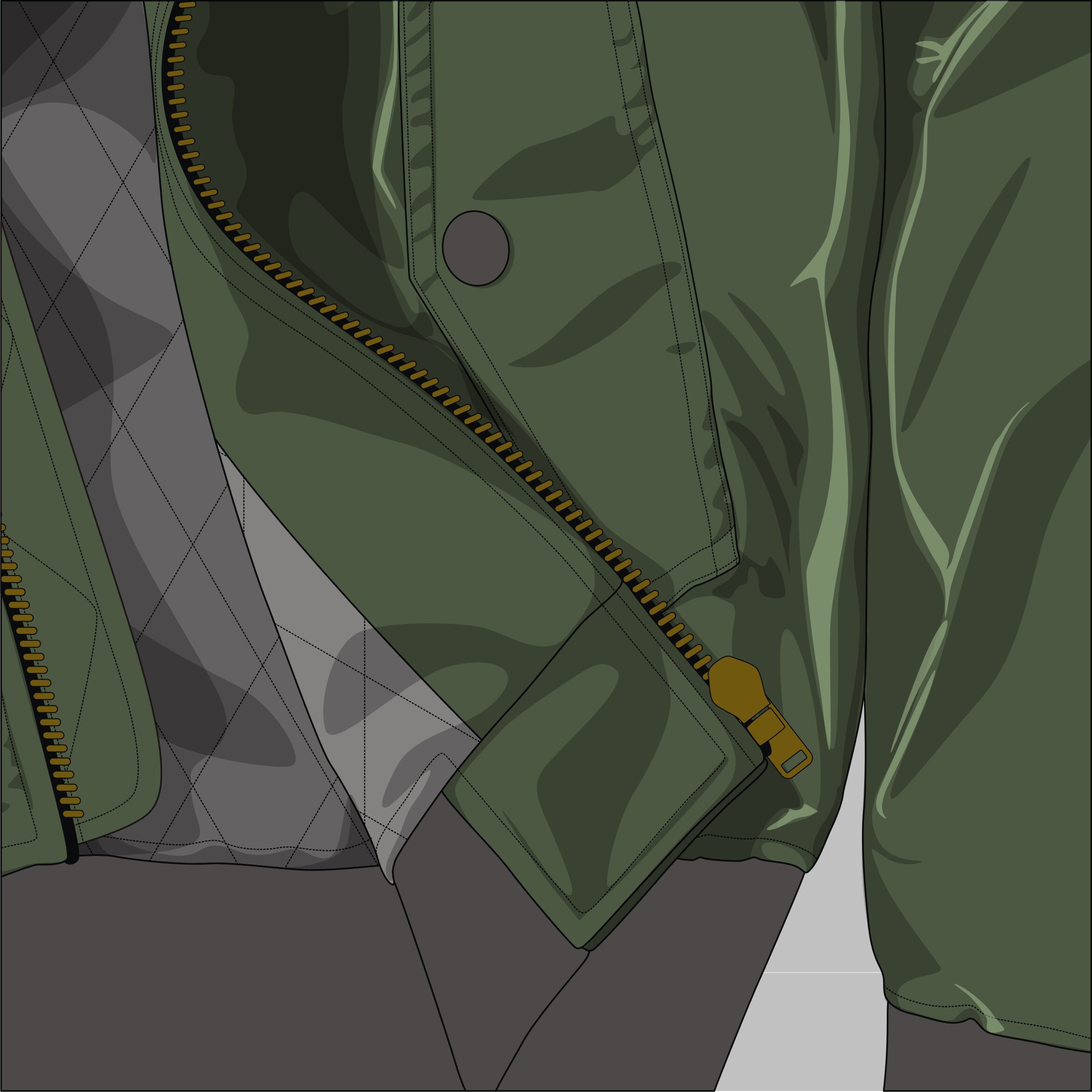 Mockup Bomber Jacket Vector Template - Etsy