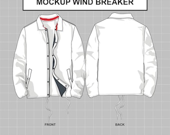 Mockup Bomber Jacket Vector Template - Etsy