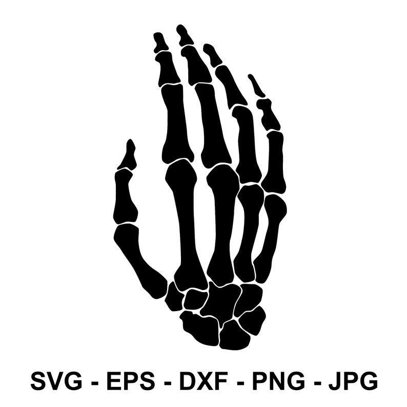 Skeleton Hand Silhouette: Cricut & Laser Cut Vector (digital Download ...