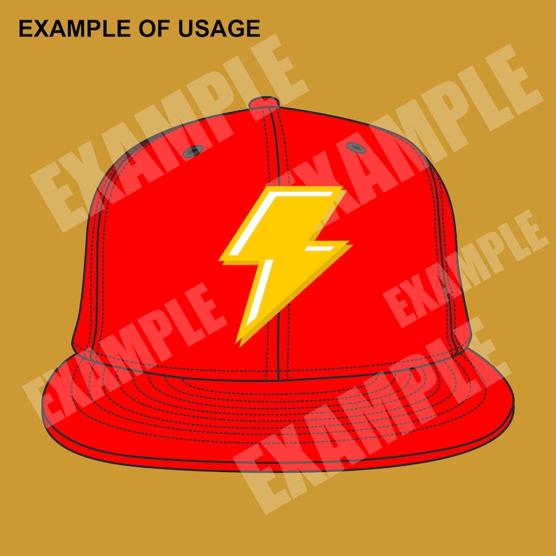 Fitted Cap Hat Vector Mockup Template CAD Illustration - Etsy