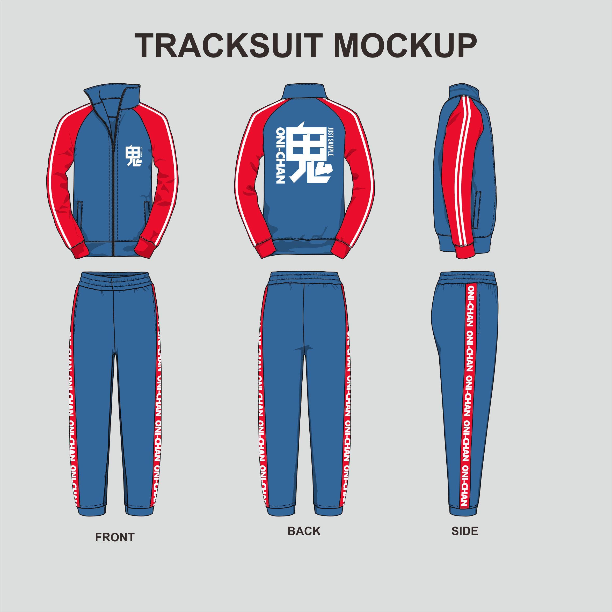 Tracksuit Mockup Flat Vector Illustration Adobe Illustrator - Etsy