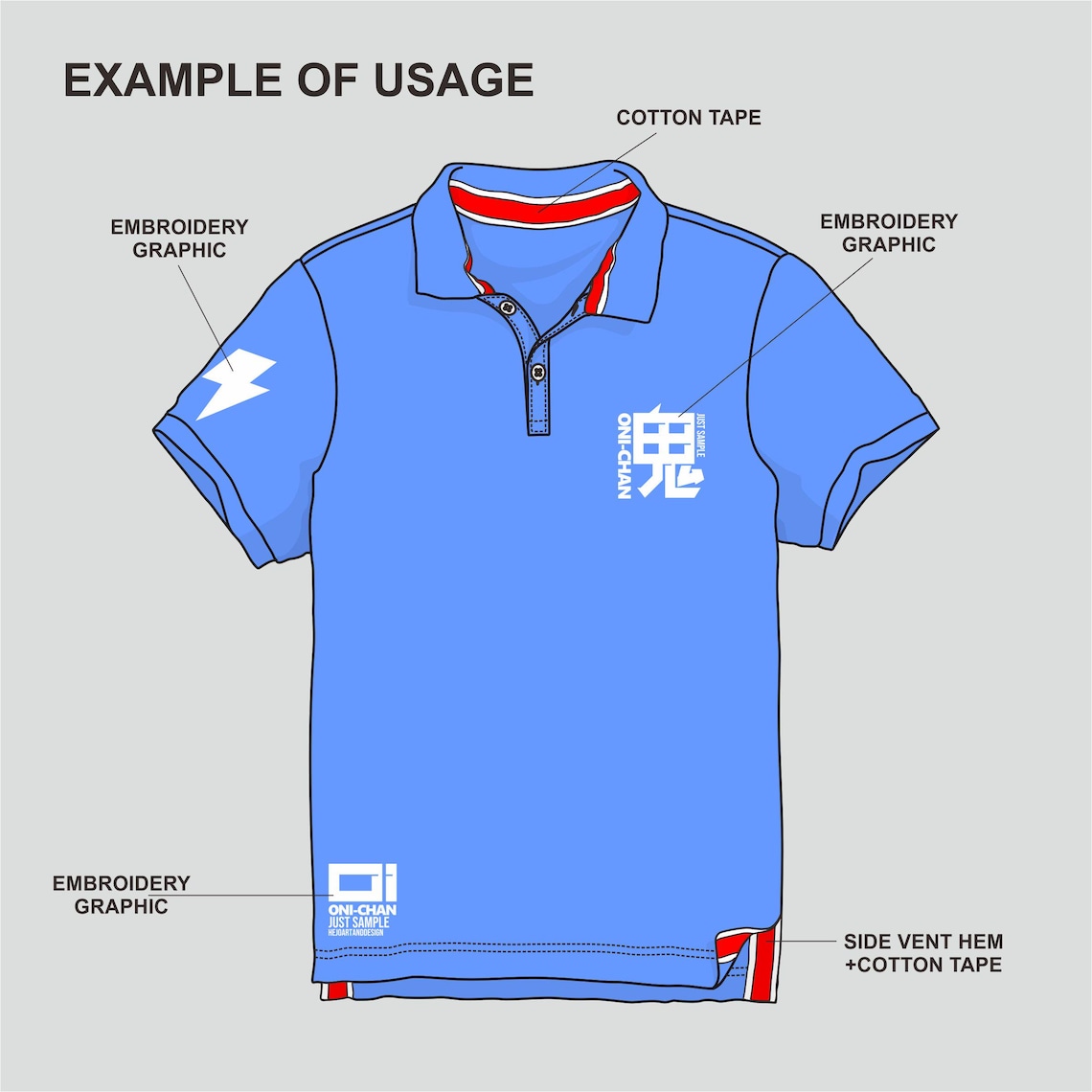 Polo Shirt Collared Shirt Vector Template Mockup Flat Drawing ...