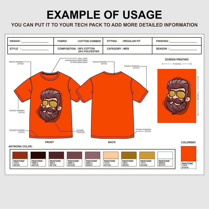 T-shirt Mockup Front & Back | Shirt Design Template | PNG, SVG, Ai, PDF ...