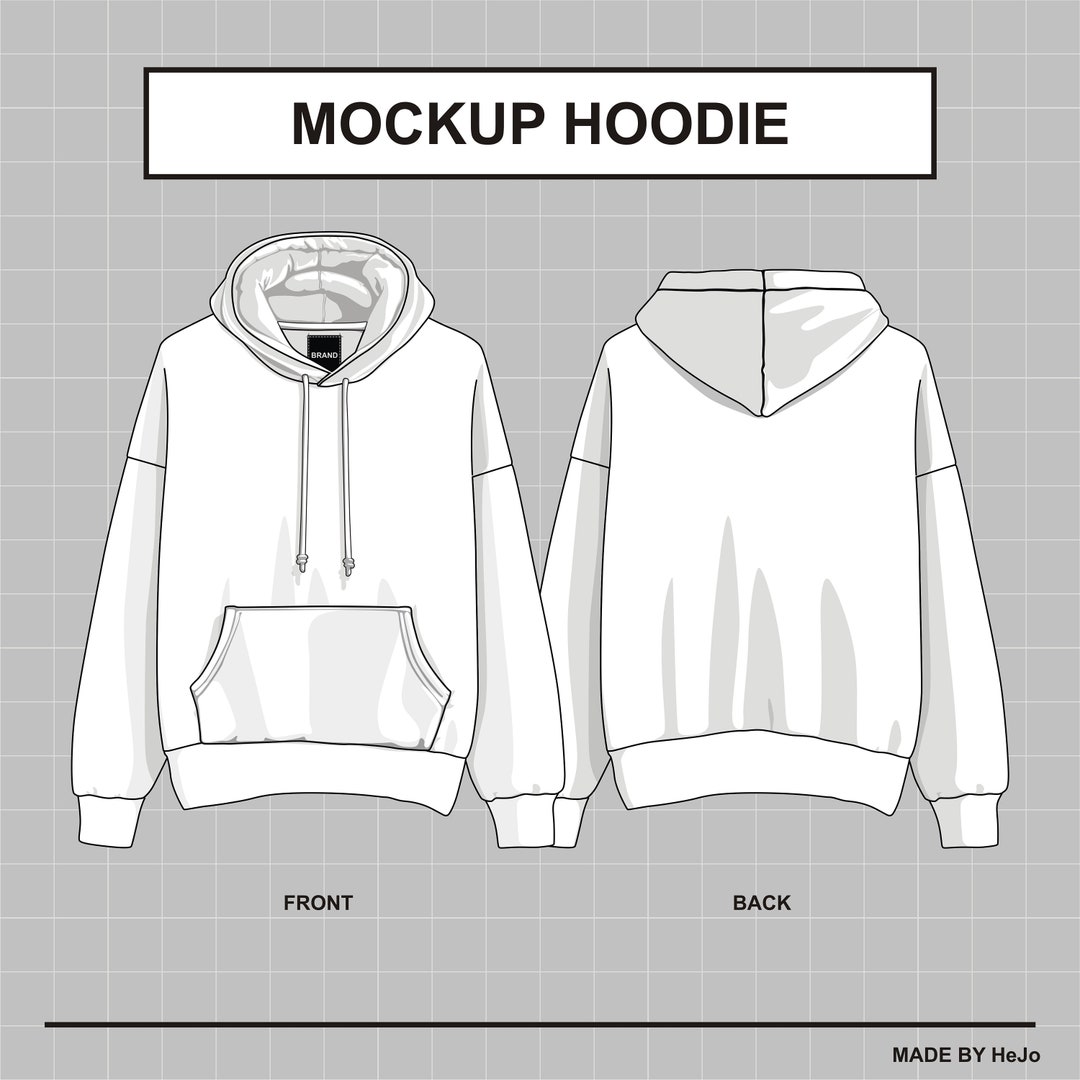 Hoodies Pullover Mockup Vector Illustration - Etsy