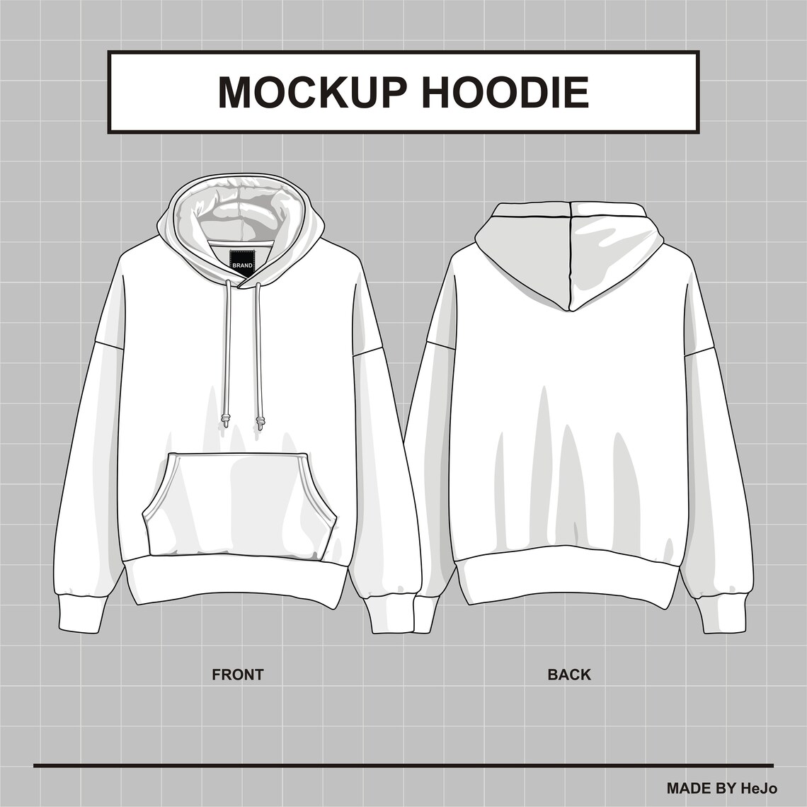 Hoodies Pullover Mockup Vector Illustration - Etsy