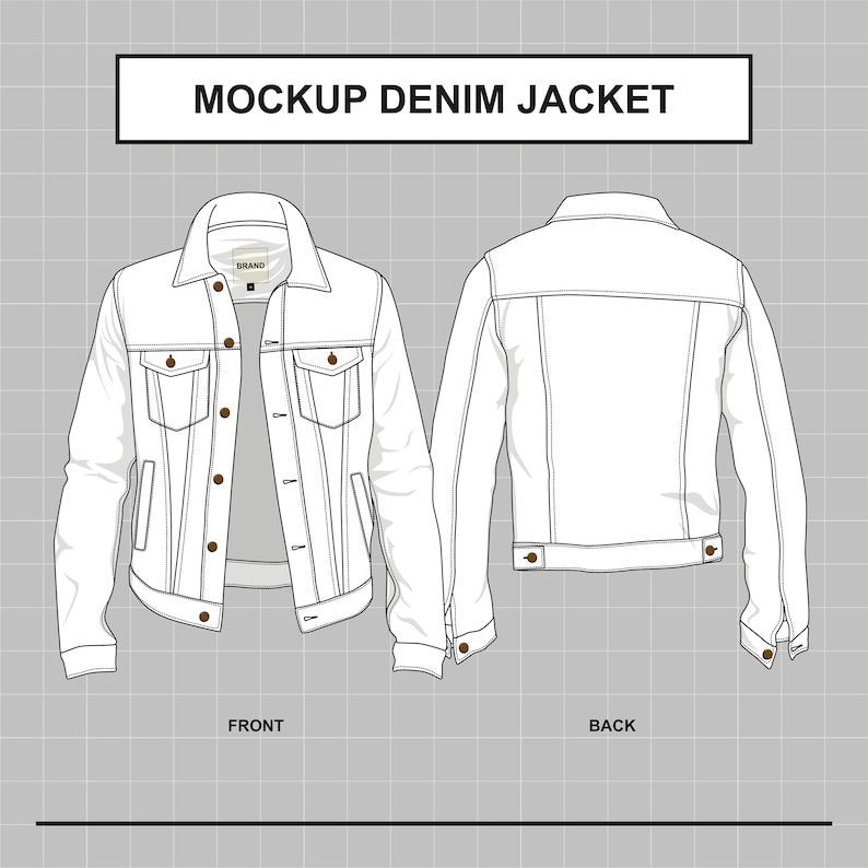 Denim Jacket Vector Mockup - Etsy