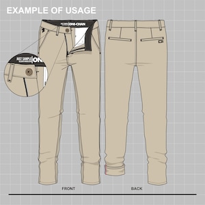 Chino Pant Vector Mockup Template Illustrator - Etsy