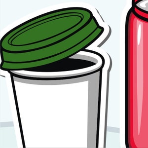 Drinking Container Glass Cup Soda Can Vector Pack - Etsy