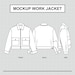 Mockup Work Jacket Vector Illustrator - Etsy