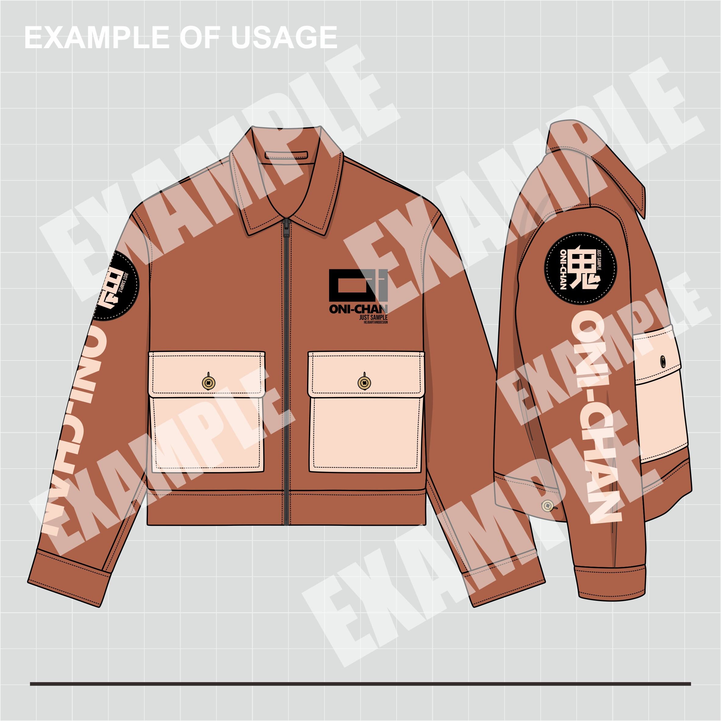 Mockup Work Jacket Vector Illustrator - Etsy
