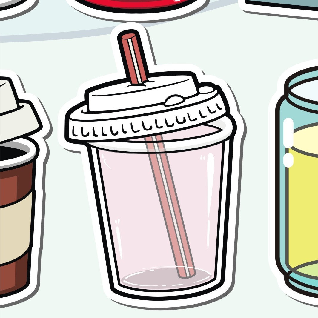 Drinking Container Glass Cup Soda Can Vector Pack - Etsy