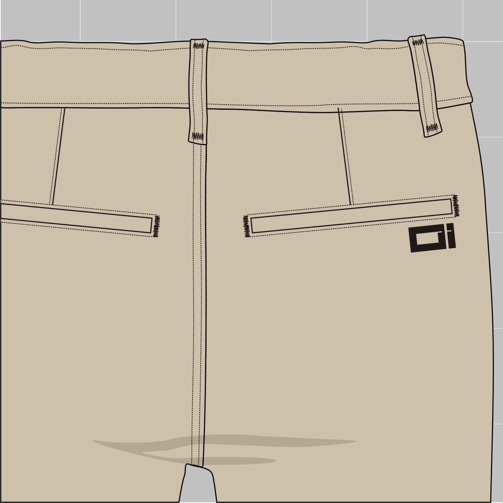 Chino Pant Vector Mockup Template Illustrator - Etsy