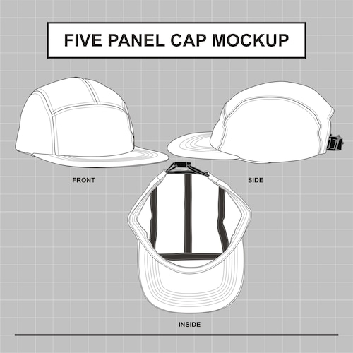Five Panel Cap Vector Mockup - Etsy