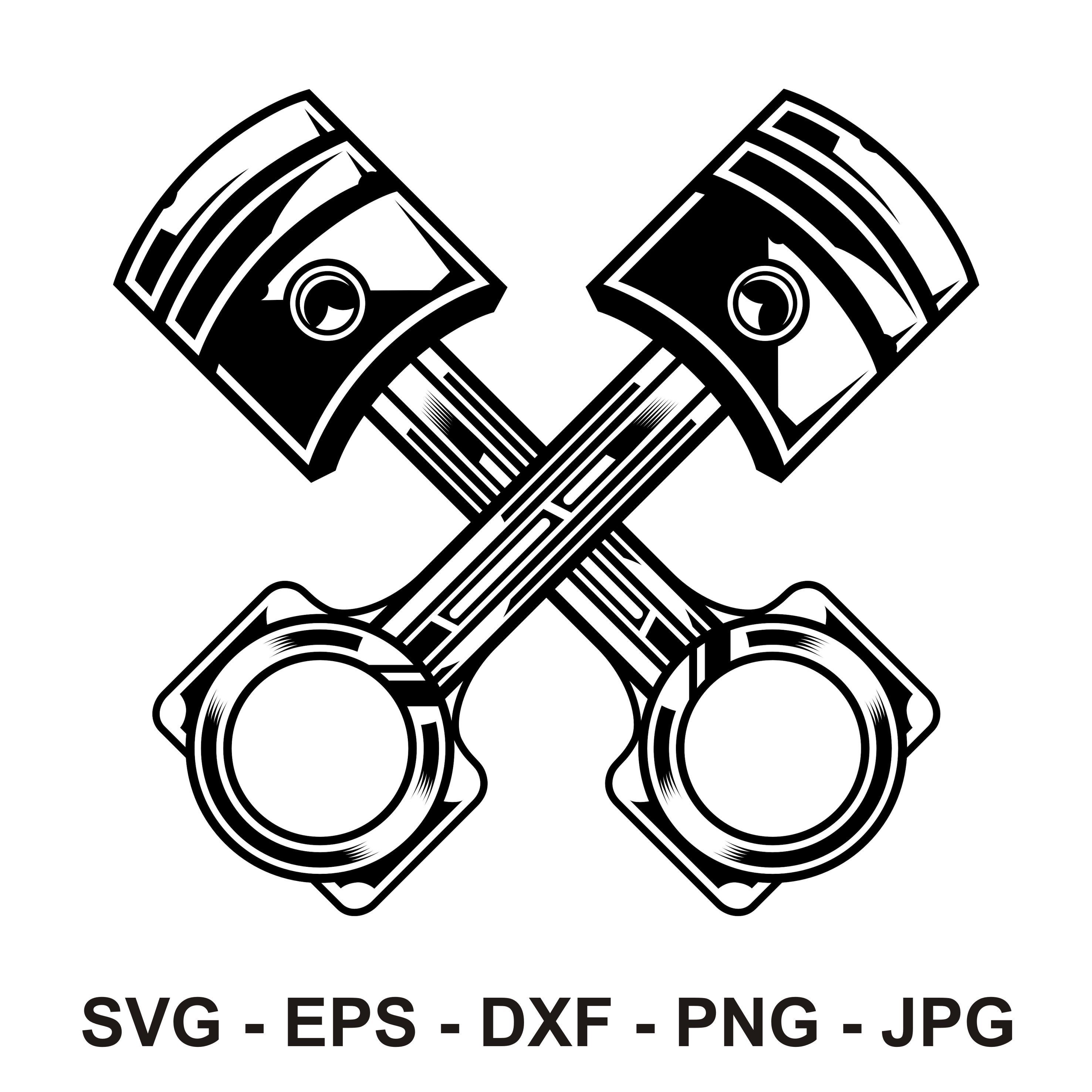 Piston SVG, PNG, DXF, Jpg, Eps Digital Download for Cricut, Laser Cut ...