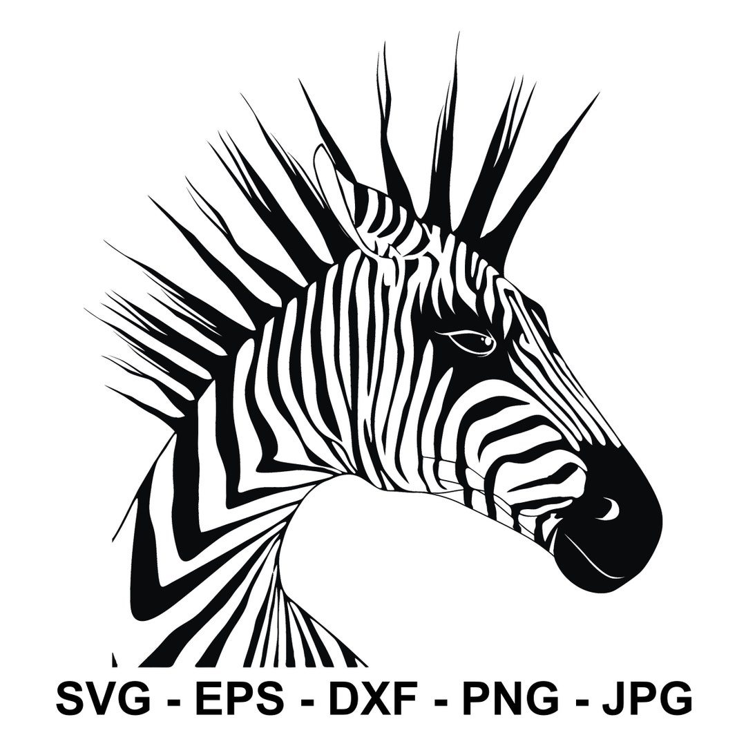 Zebra Punk SVG, PNG, DXF, Jpg, Eps Digital Download - Etsy