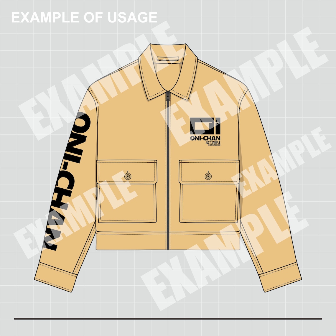 Mockup Work Jacket Vector Illustrator - Etsy