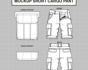 Cargo Pant Mockup - Etsy