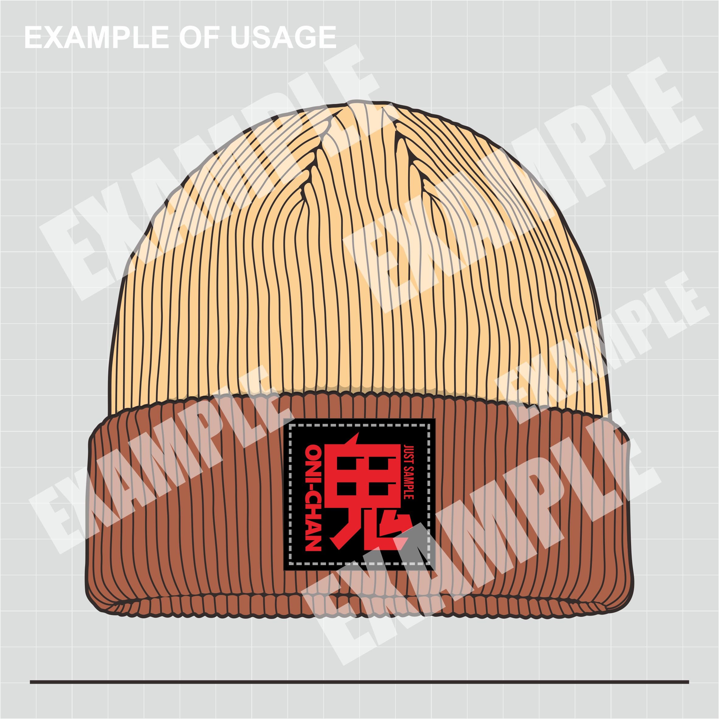Mockup Beanie Hat Vector Illustrator - Etsy
