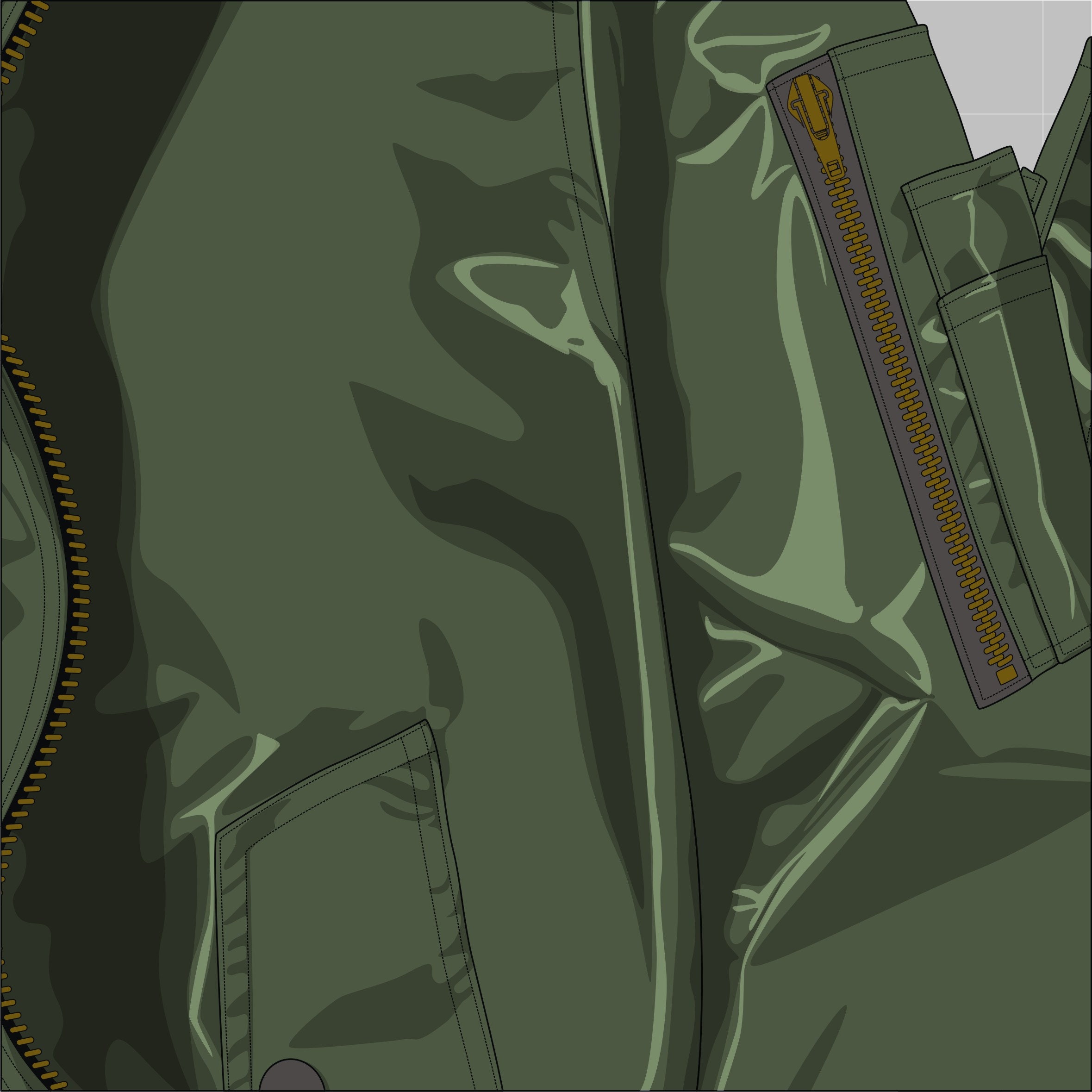 Mockup Bomber Jacket Vector Template - Etsy