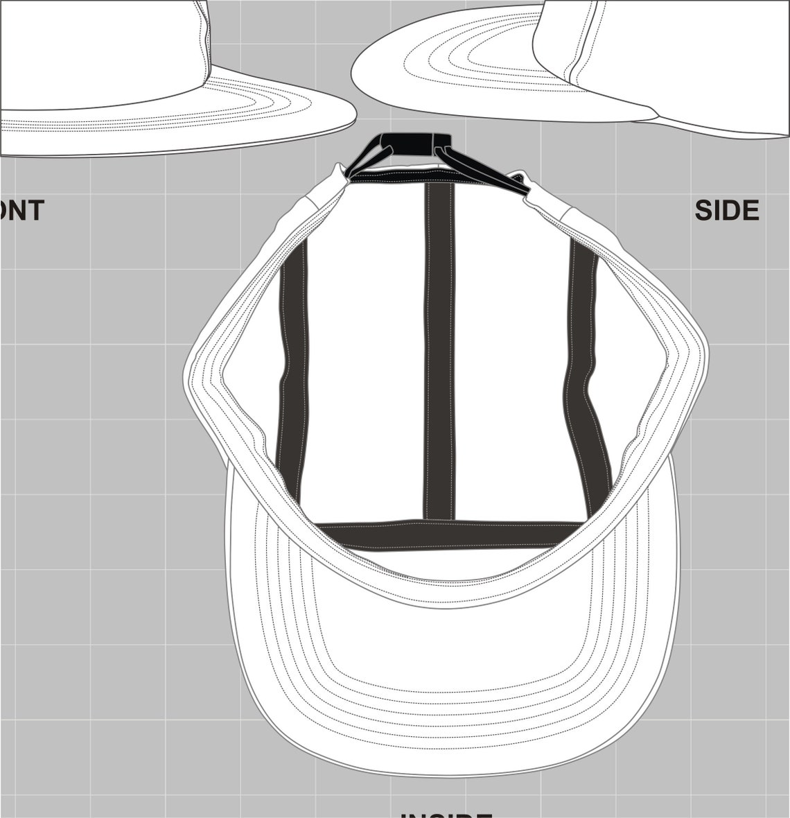 Five Panel Cap Vector Mockup Illustration - Etsy