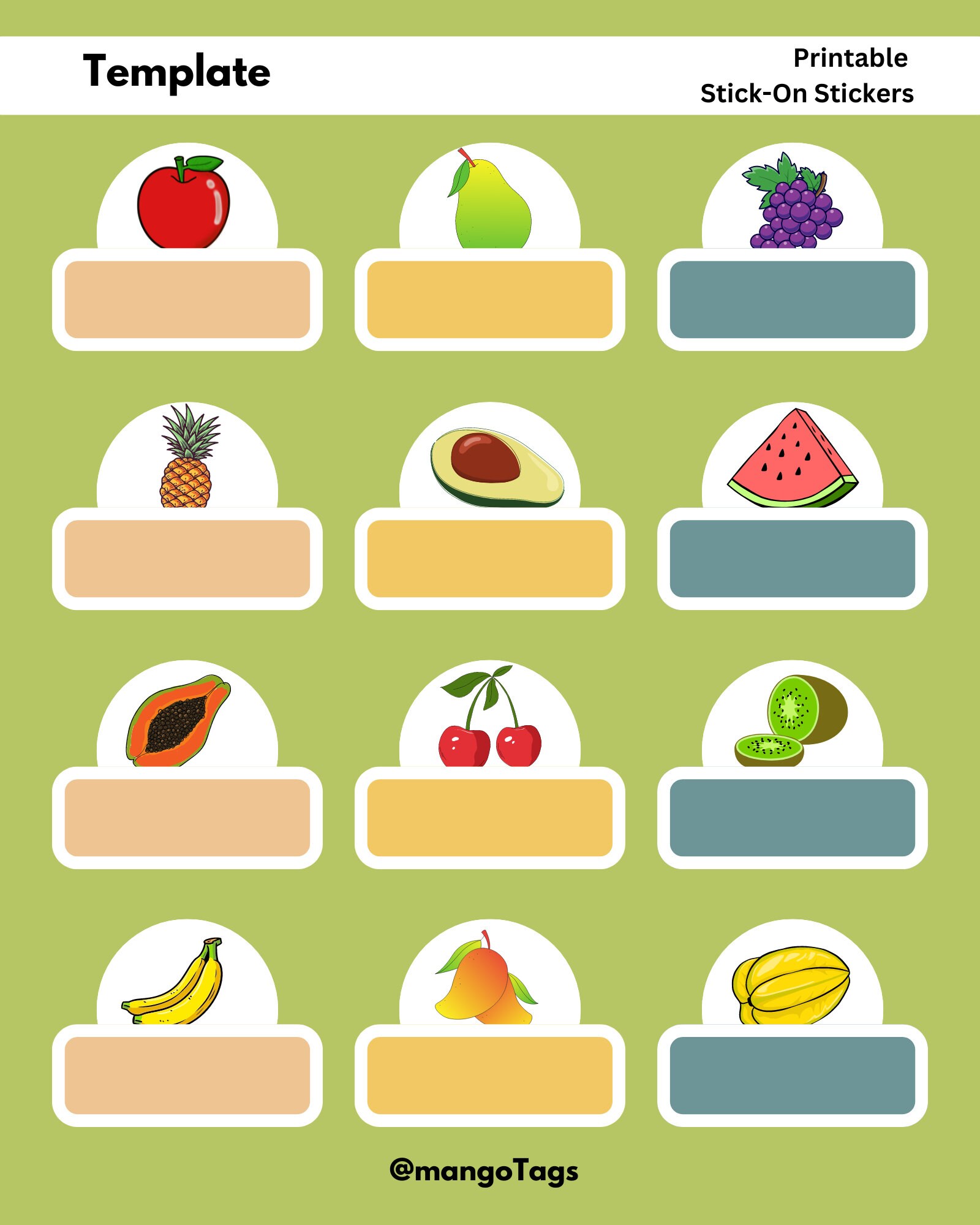 Daycare Labels Printable Canva Template School Supplies Labels Daycare ...