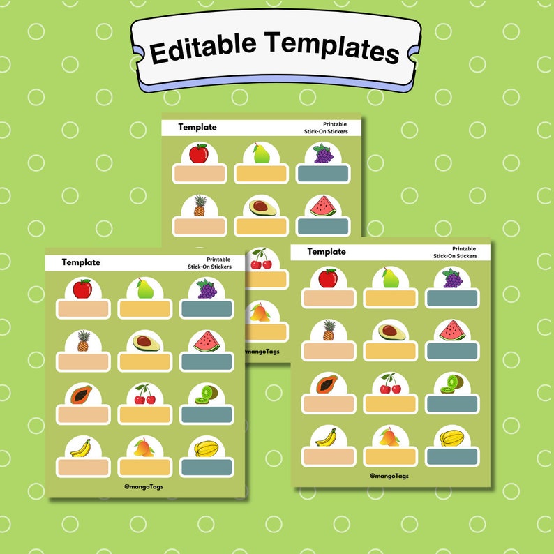 Daycare Labels Printable Canva Template School Supplies Labels Daycare ...