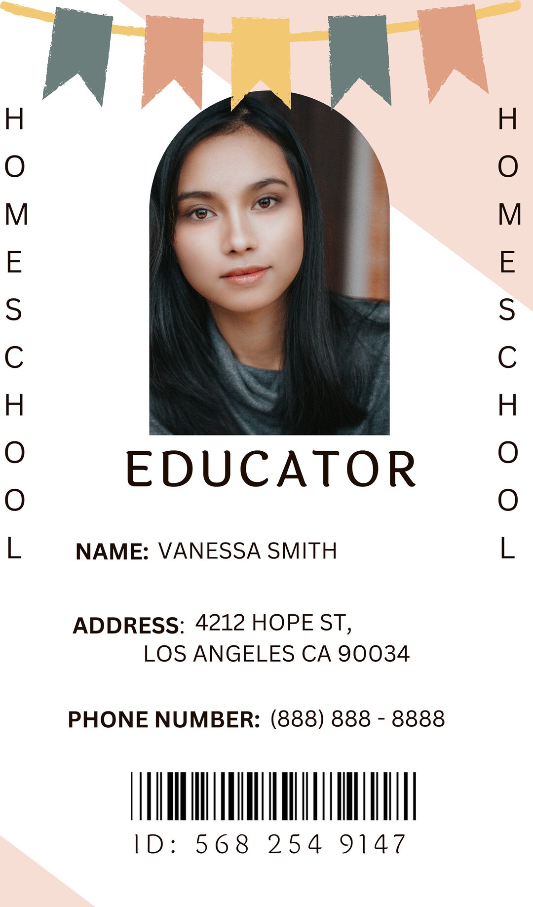 Homeschool Id Card Editable, Homeschool MOM, Custom Id Printable ...