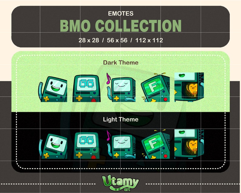 BMO Emotes Cartoon | Twitch Adventure Time Emotes | Emote | Stream - Etsy
