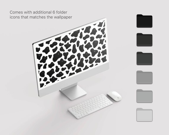 Pink Cow Print W/ Notes Section Aesthetic Desktop Wallpaper