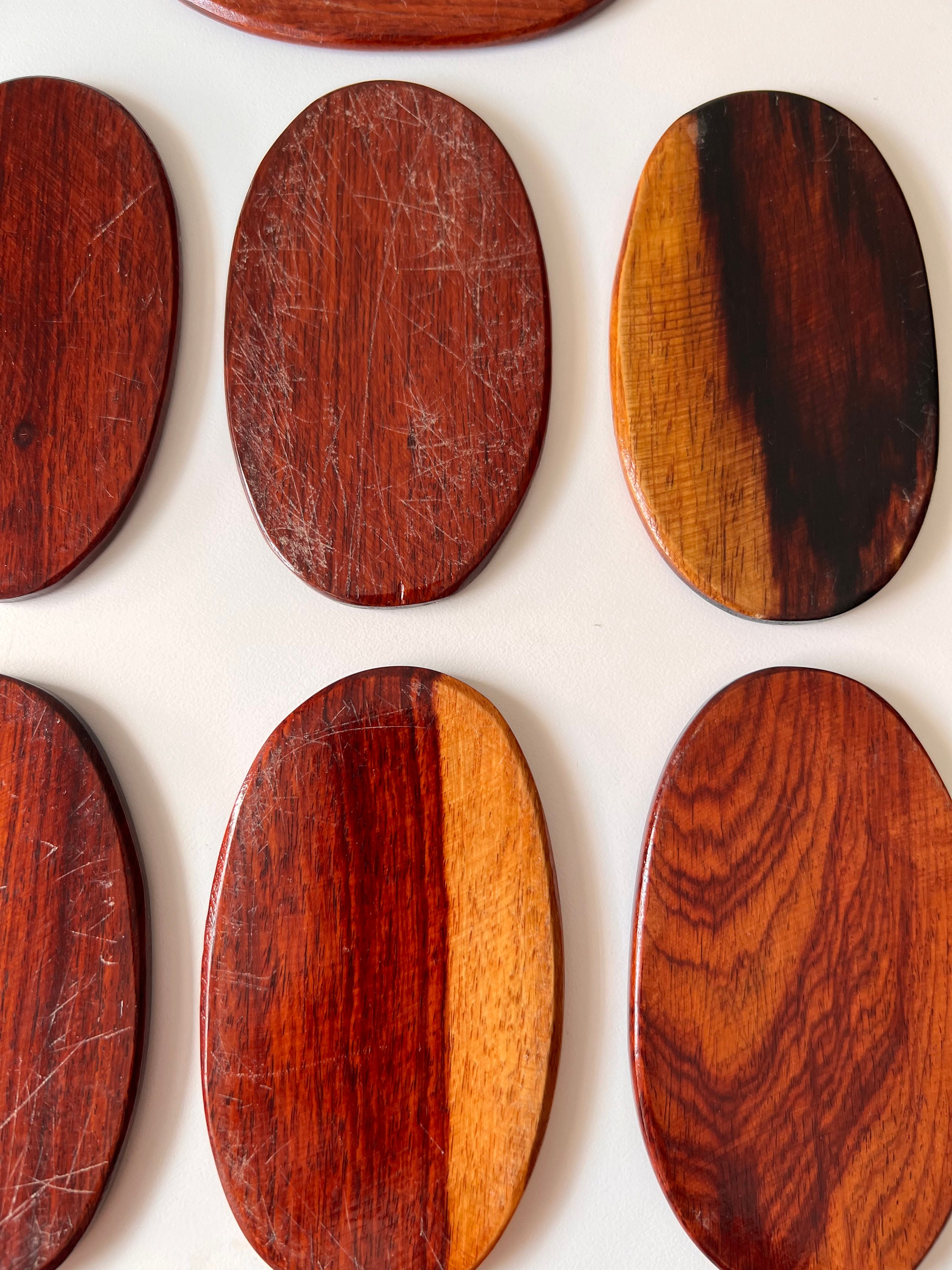 Vintage Handmade Wooden Juice Glass Coasters - Etsy