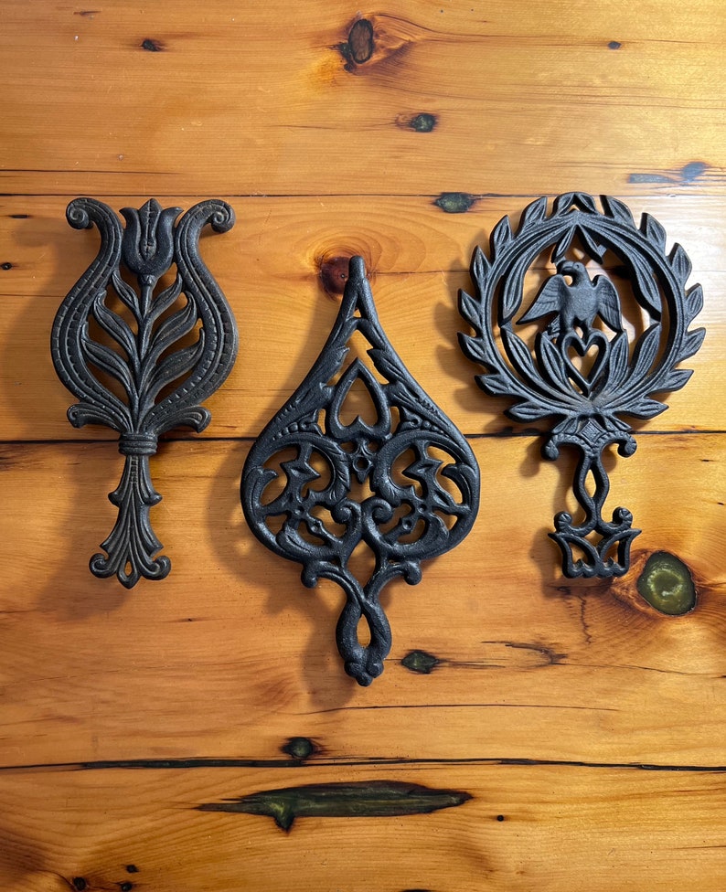 Mid-century Wilton Cast Iron Trivets - Etsy