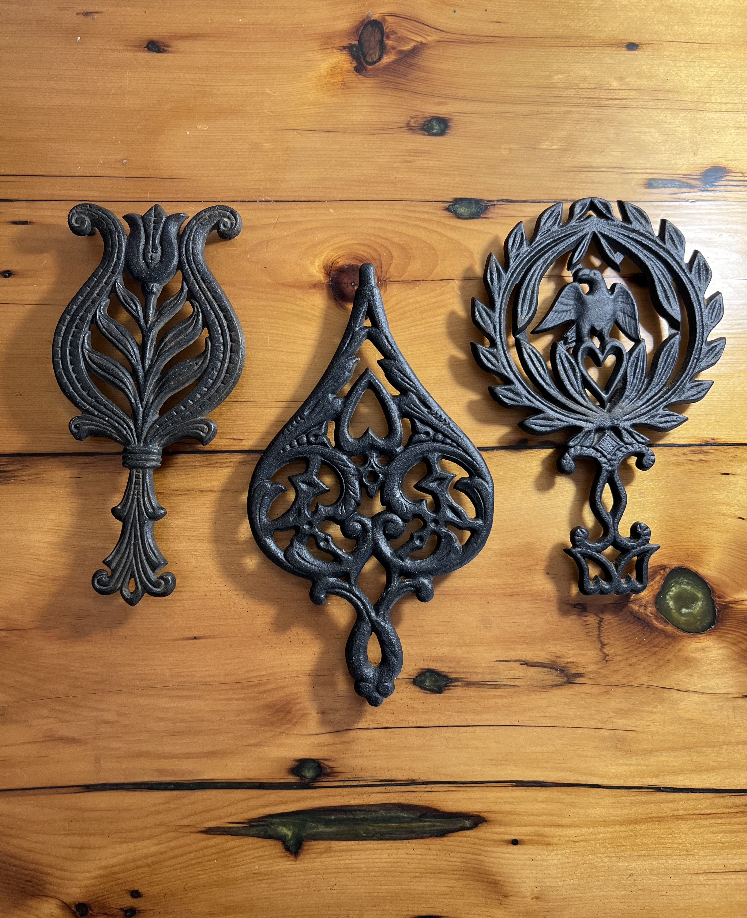 Mid-century Wilton Cast Iron Trivets - Etsy