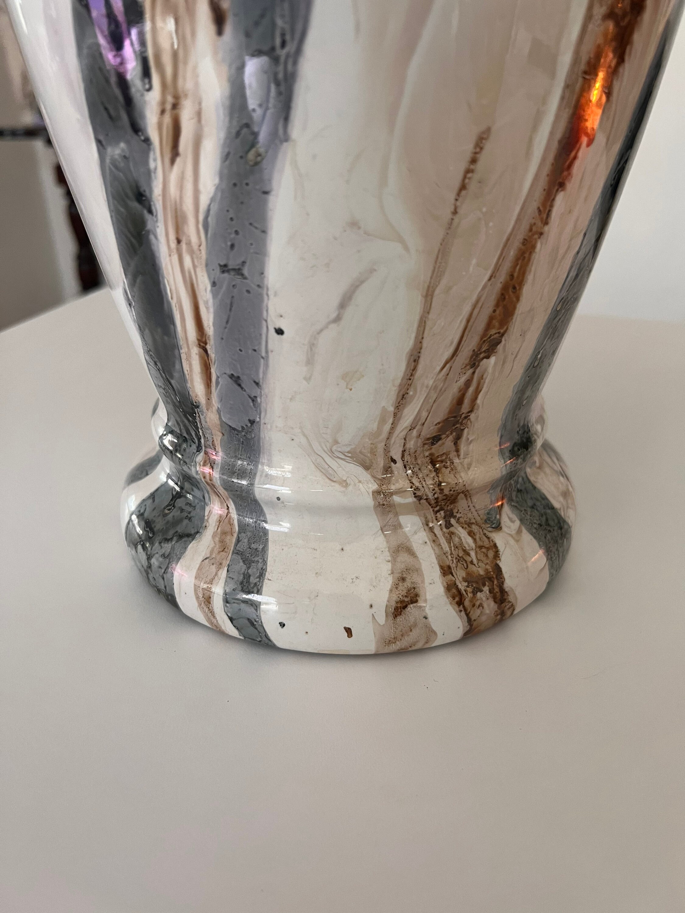 Vintage 29” Mid Century Faux Marble Lustre Ceramic Table Lamp - Etsy