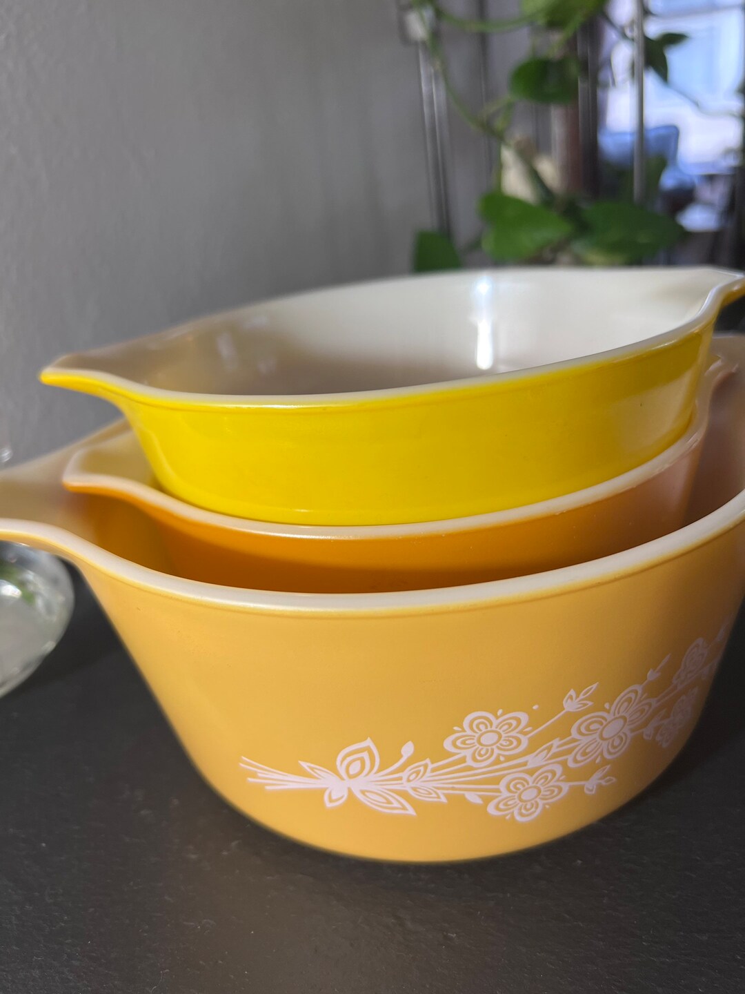 1970s Pyrex Casserole Dishes butterfly Gold Pattern/orange - Etsy