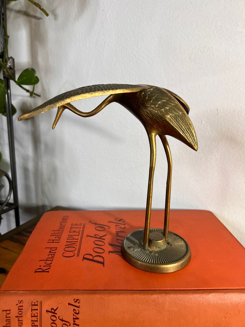 Vintage Solid Brass Cranes Set of Two - Etsy