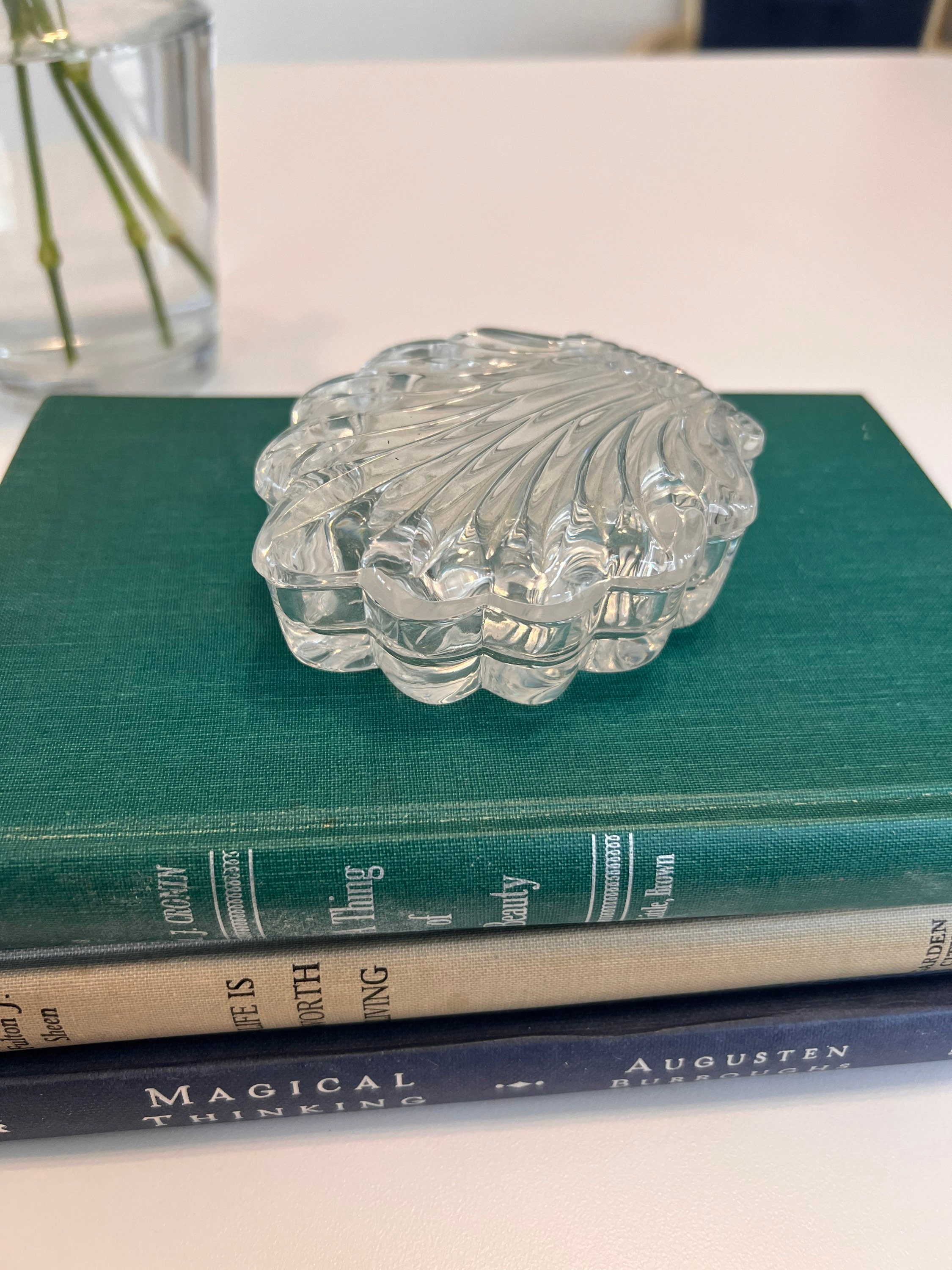 Vintage Gorham Crystal Chantilly Pattern Glass Shell Trinket - Etsy