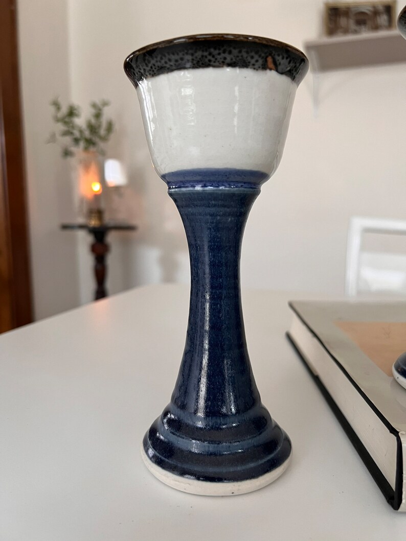 Studio Pottery Pair of Ceramic Goblets - Artist Signed - 7” - Etsy