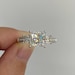2 CT Center Princess Cut Side Two Princess Cut Moissanite Diamond Ring ...