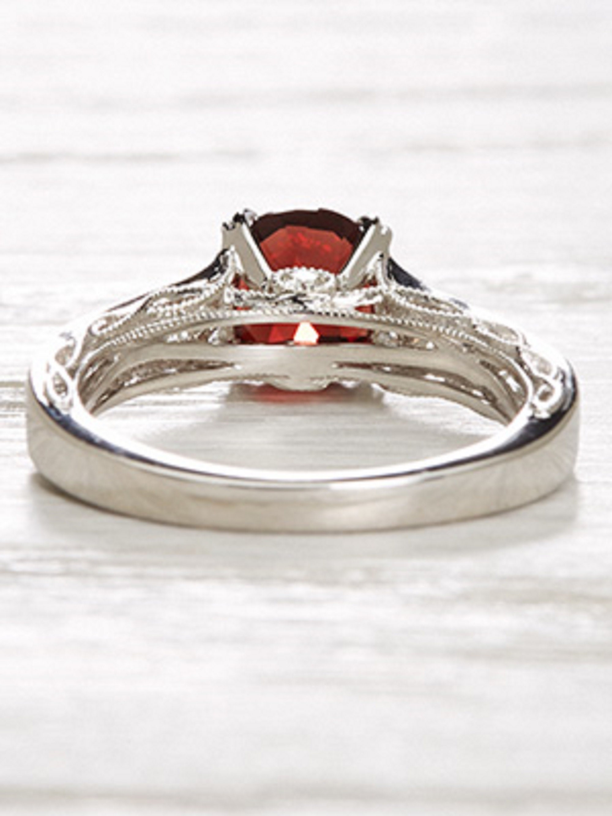 Victorian 2 CT Red Ruby Diamond Ring 10K 14K 18K Solid White - Etsy