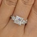 2 CT Center Princess Cut Side Two Princess Cut Moissanite Diamond Ring ...